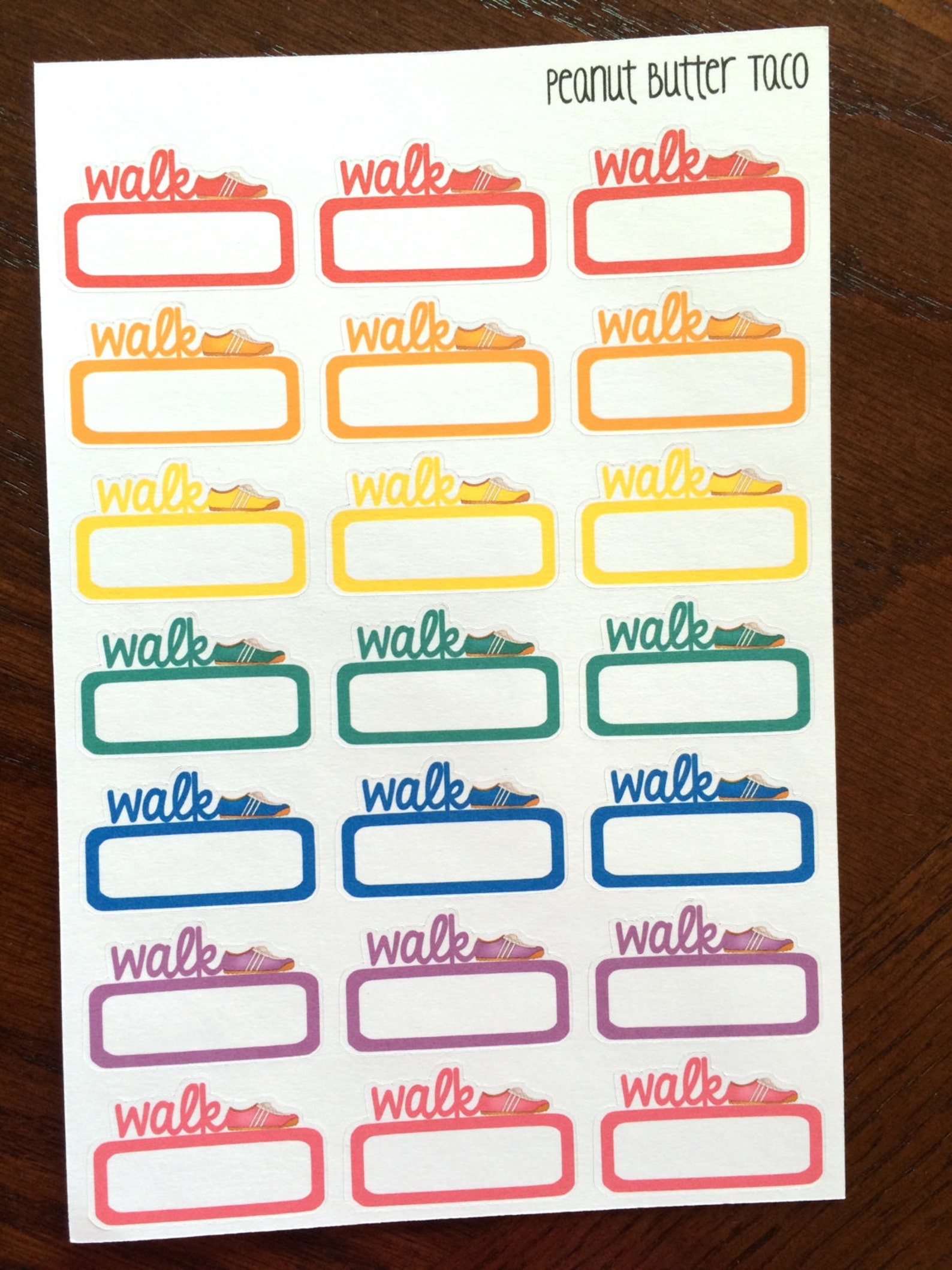 Walk Planner Stickers Exercise Stickers Steps Planner - Etsy