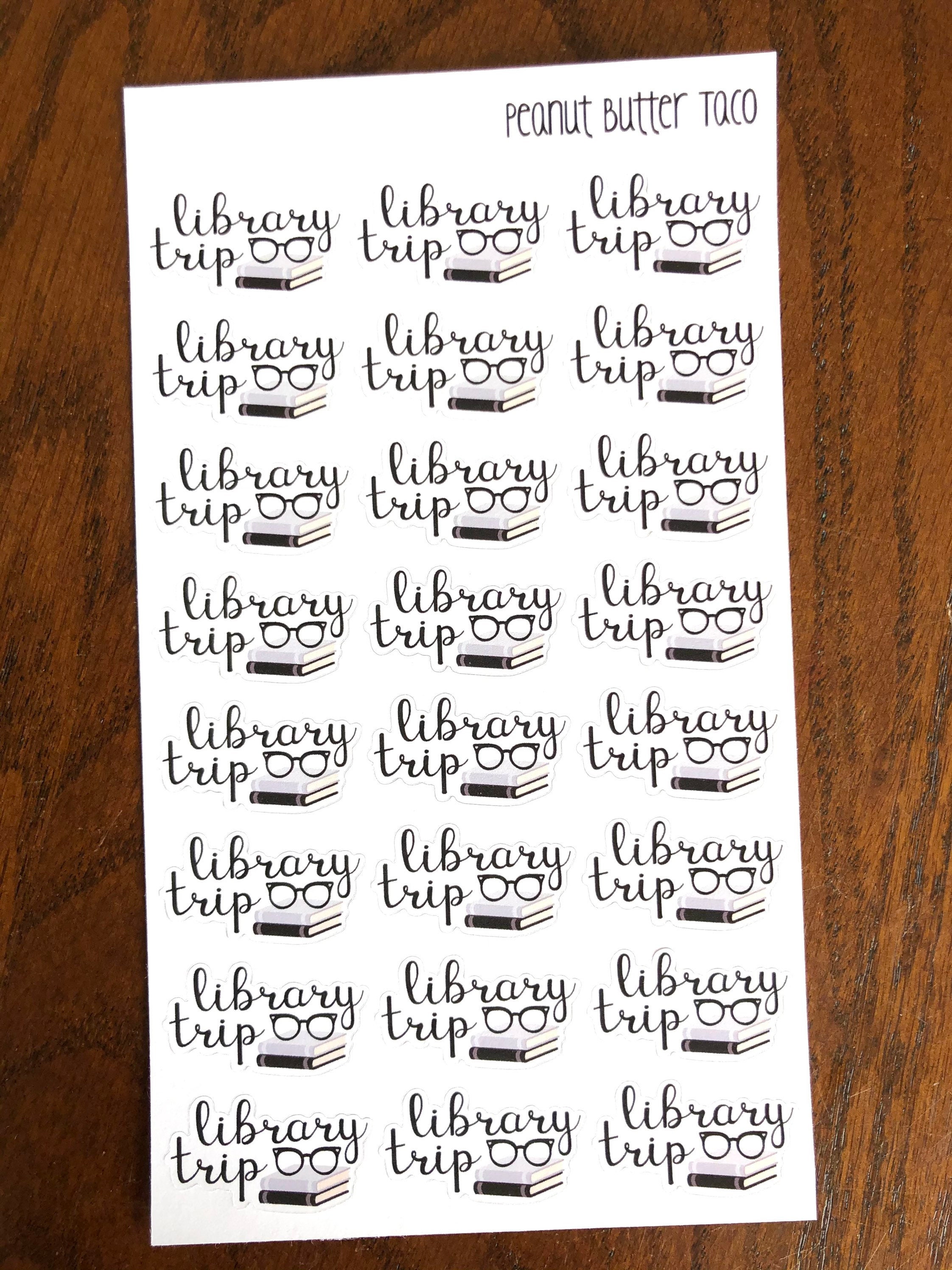 Library Trip Planner Stickers Reading Planner Stickers - Etsy