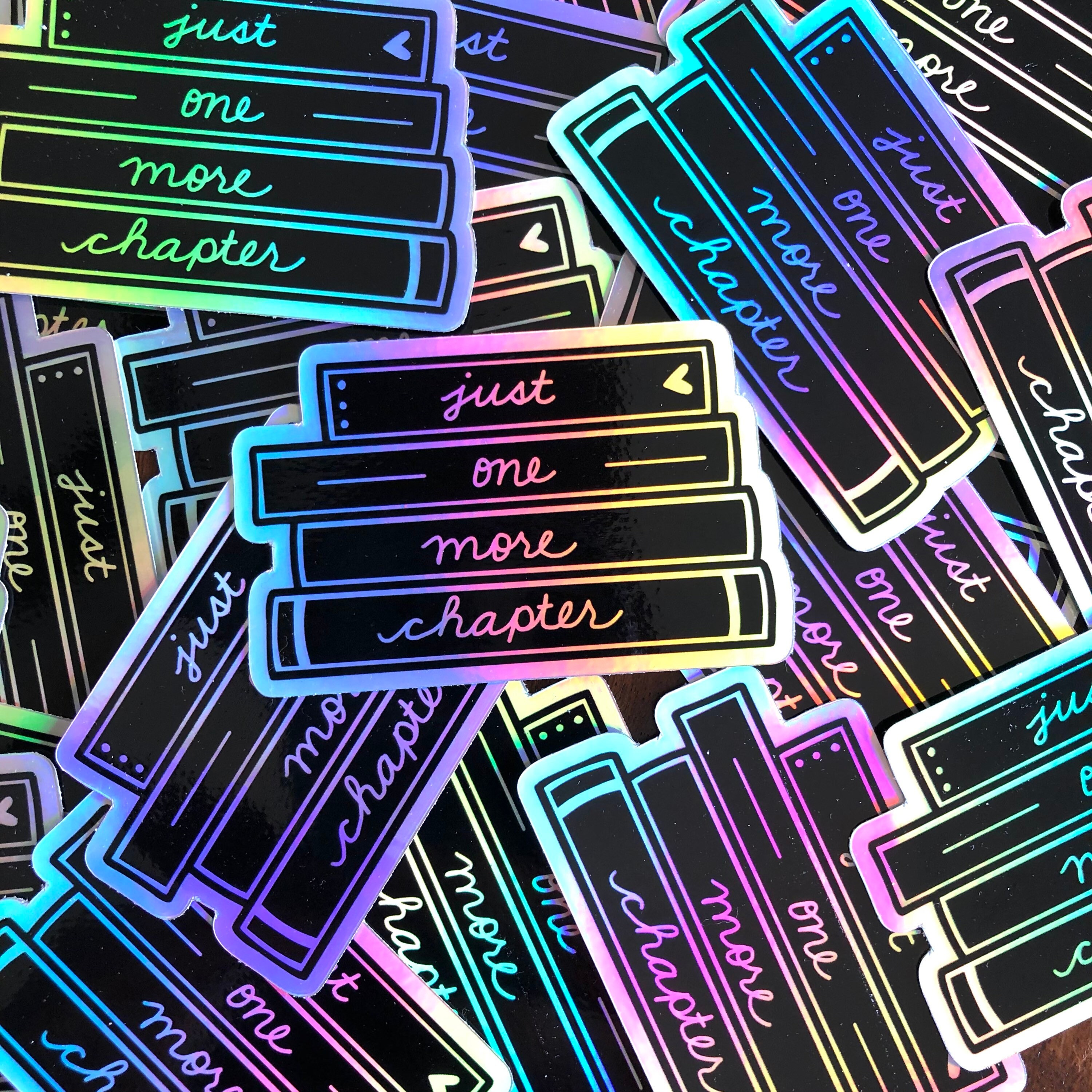 Holo Just One More Chapter Vinyl Sticker Bookish Vinyl Decal | Etsy