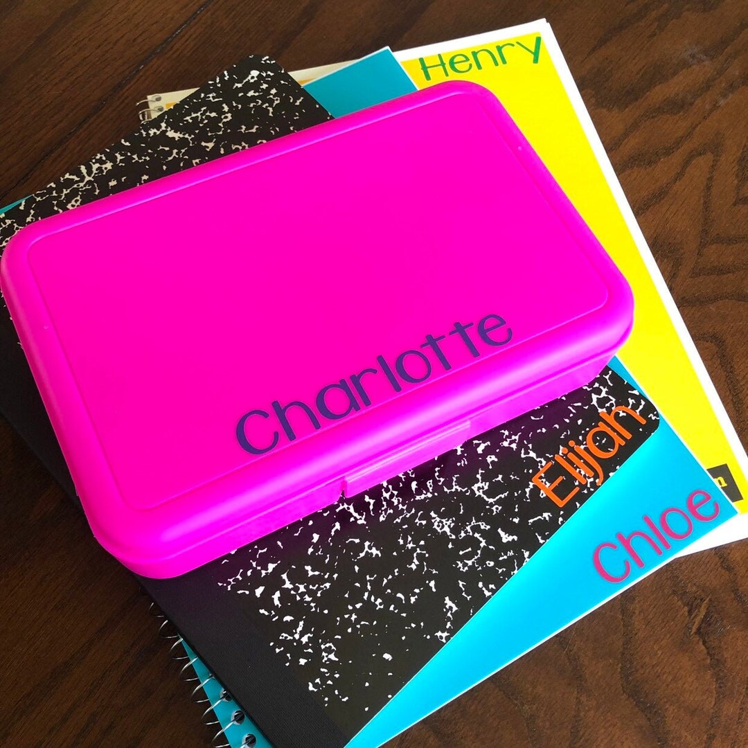 5 Back to School Vinyl Name Decals - Decals for School - School Supply ...