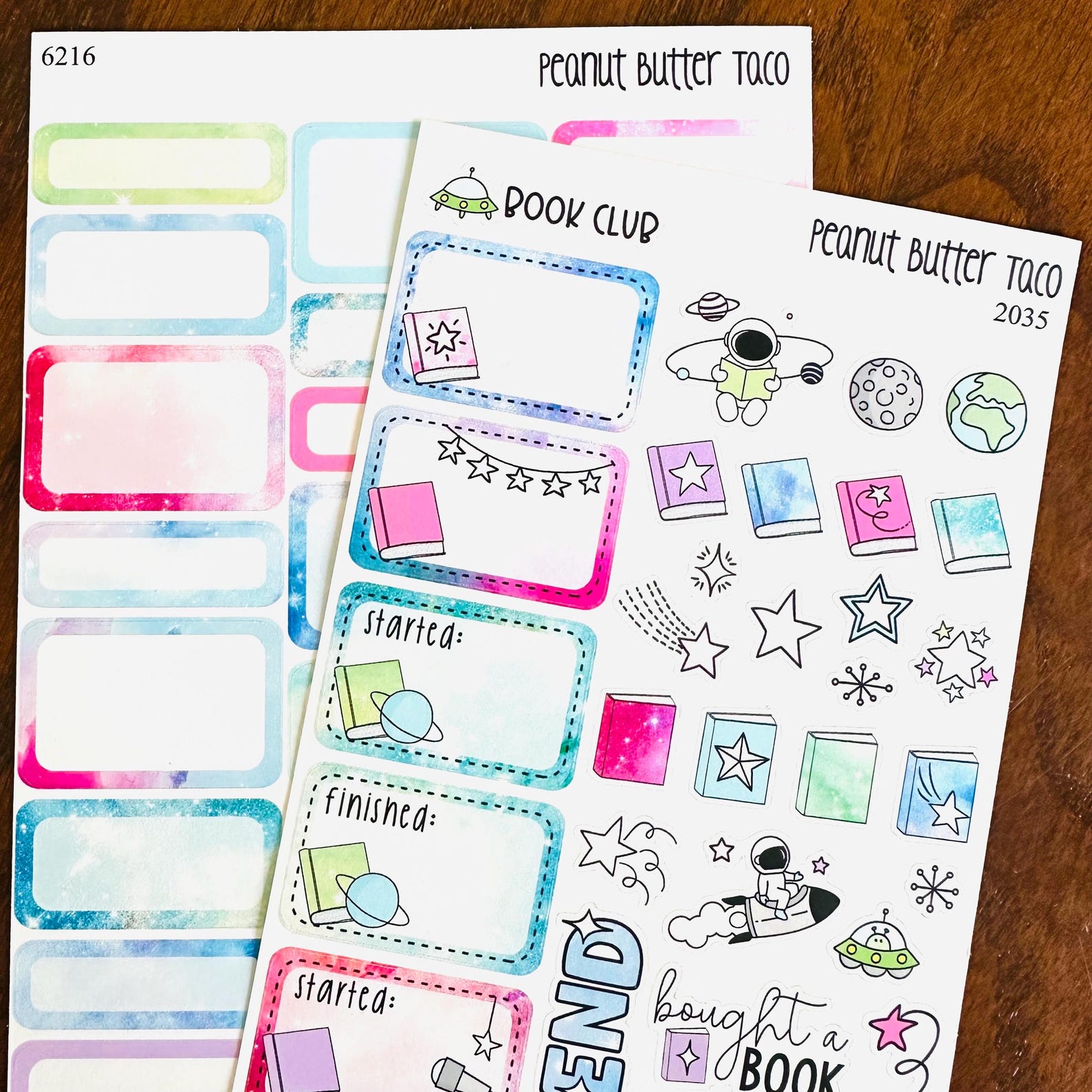 Supernova Reading Planner Stickers - Galaxy Stars Bookish Sampler ...