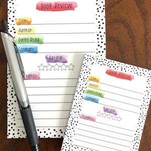 Book Review Sticky Notes - Star Rating - Reading Sticky Notes ...