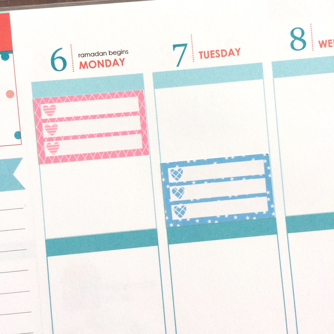 Funky Checklist Planner Stickers Heart Checklists to Do | Etsy