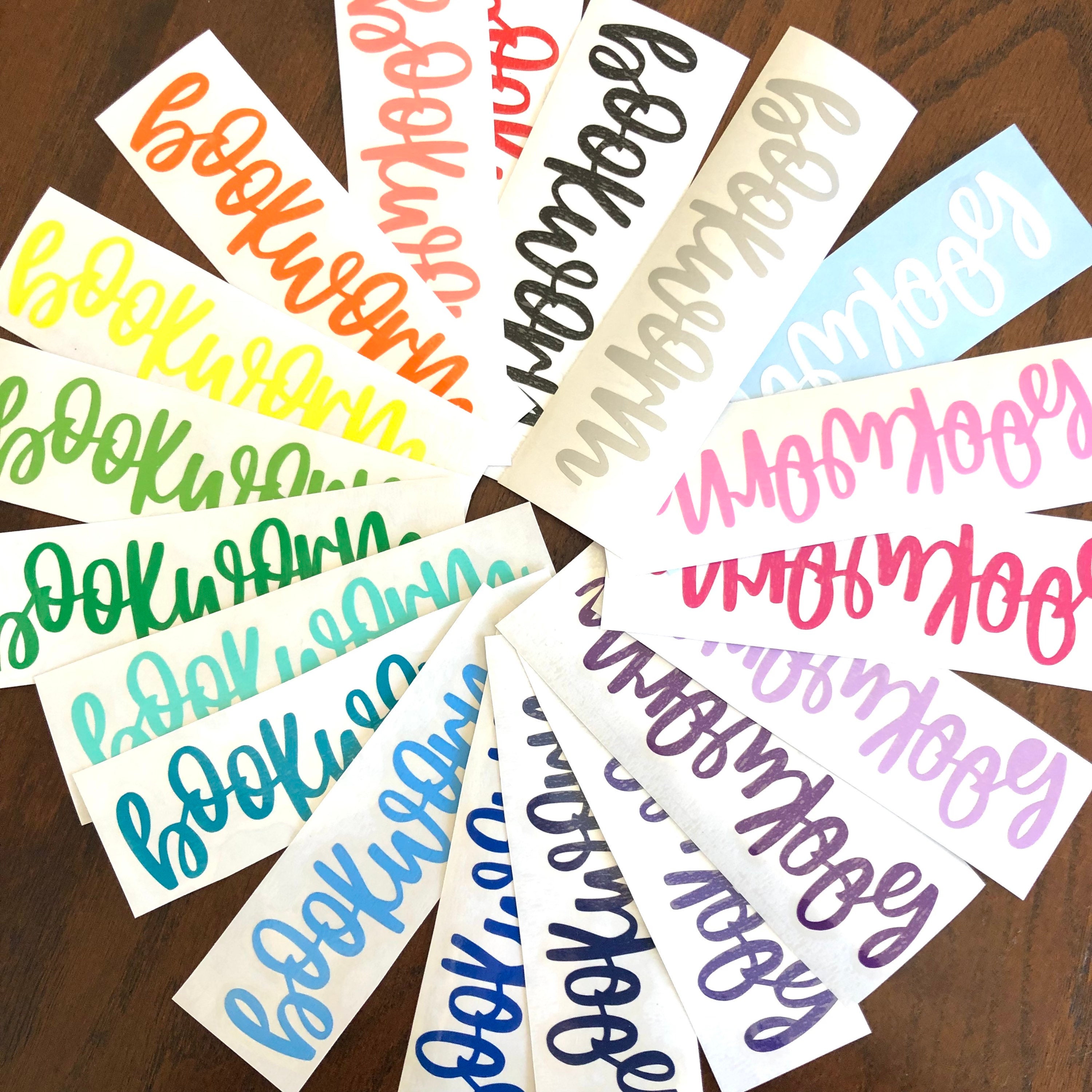 Bookworm Vinyl Decal Bookish Decal Hand Lettered Script - Etsy