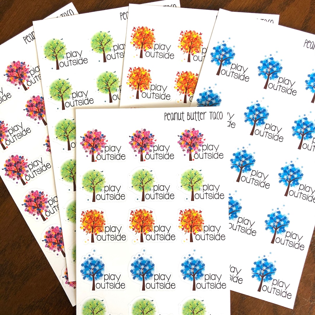 Seasonal Play Outside Planner Stickers - Seasons Stickers - Summer ...