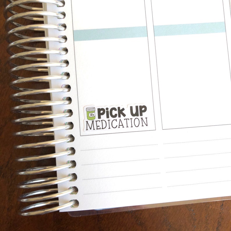 Pick up Medication Planner Stickers Prescription Stickers - Etsy