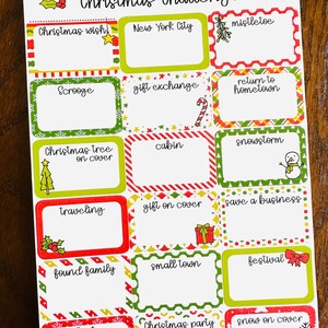 Christmas Reading Challenge - Holiday Movie Book Challenge Stickers ...