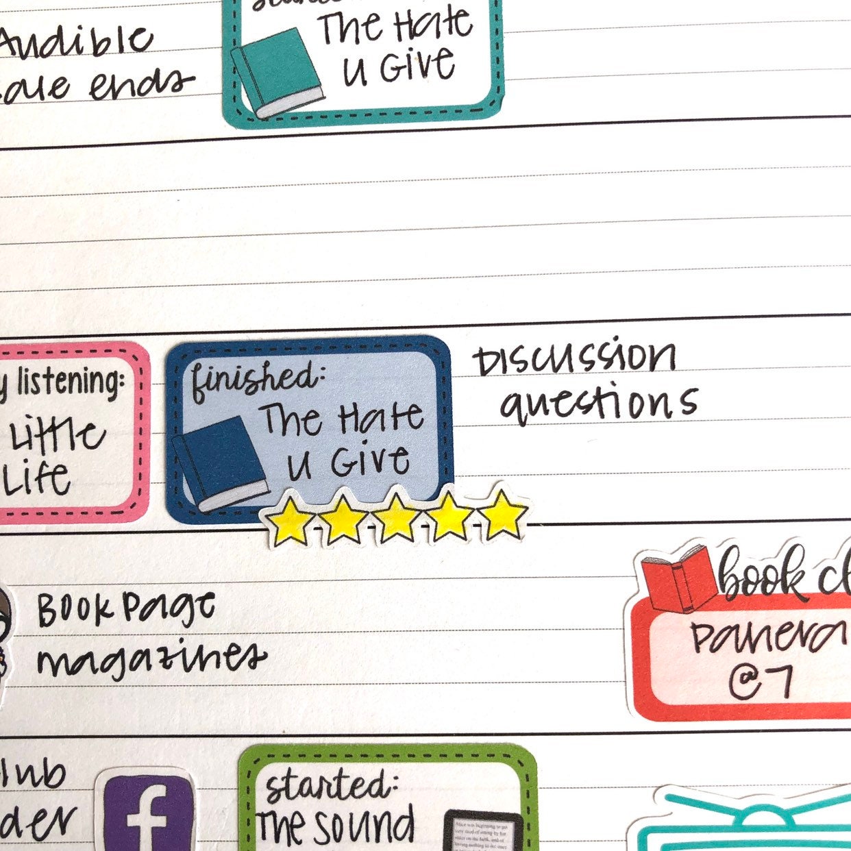 Star Rating Planner Stickers Book Ratings Planner Stickers - Etsy