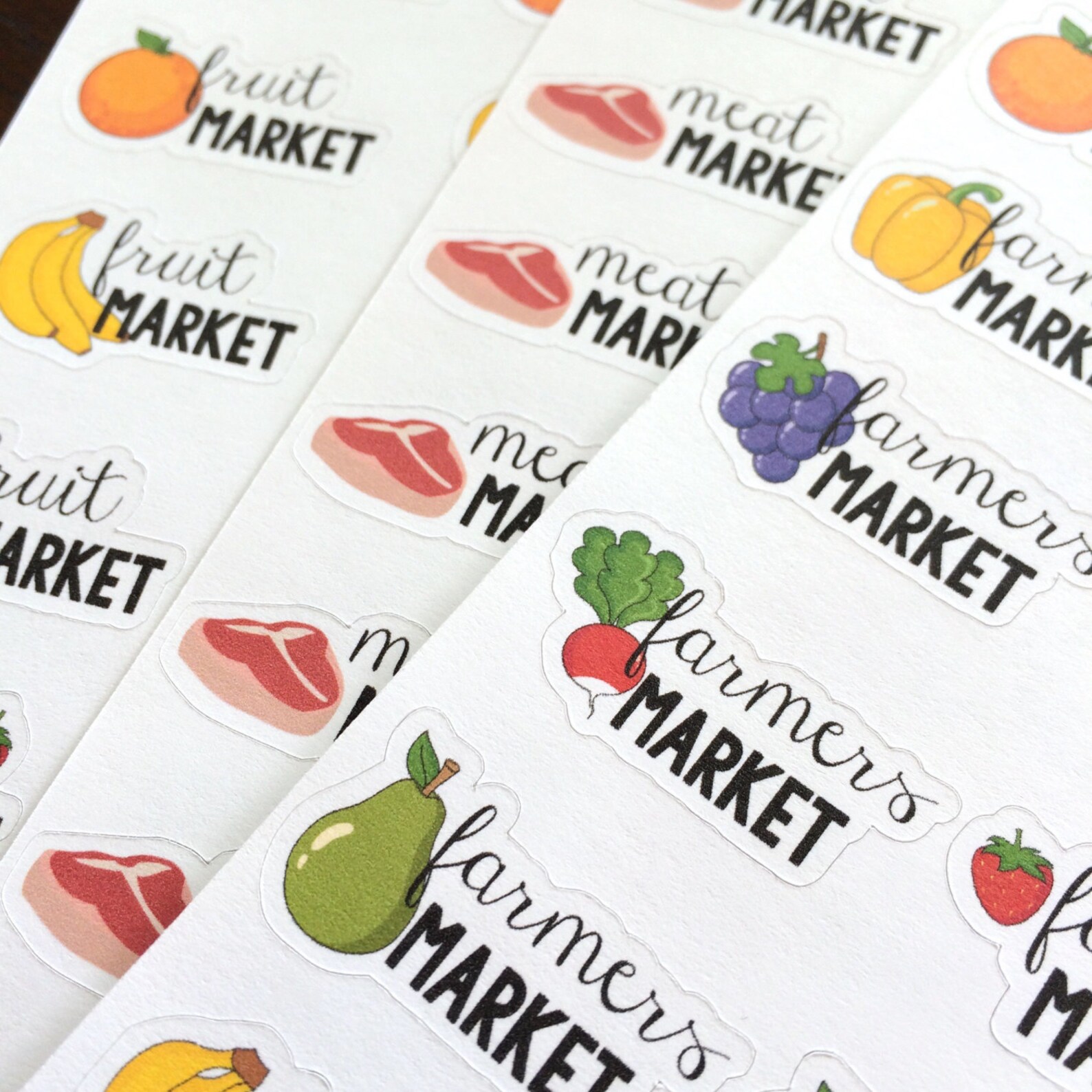 Farmers Market Planner Stickers Market Stickers Grocery - Etsy