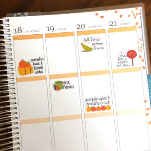 Fall Sayings Planner Stickers - Fall Quote Stickers - Fall Stickers ...