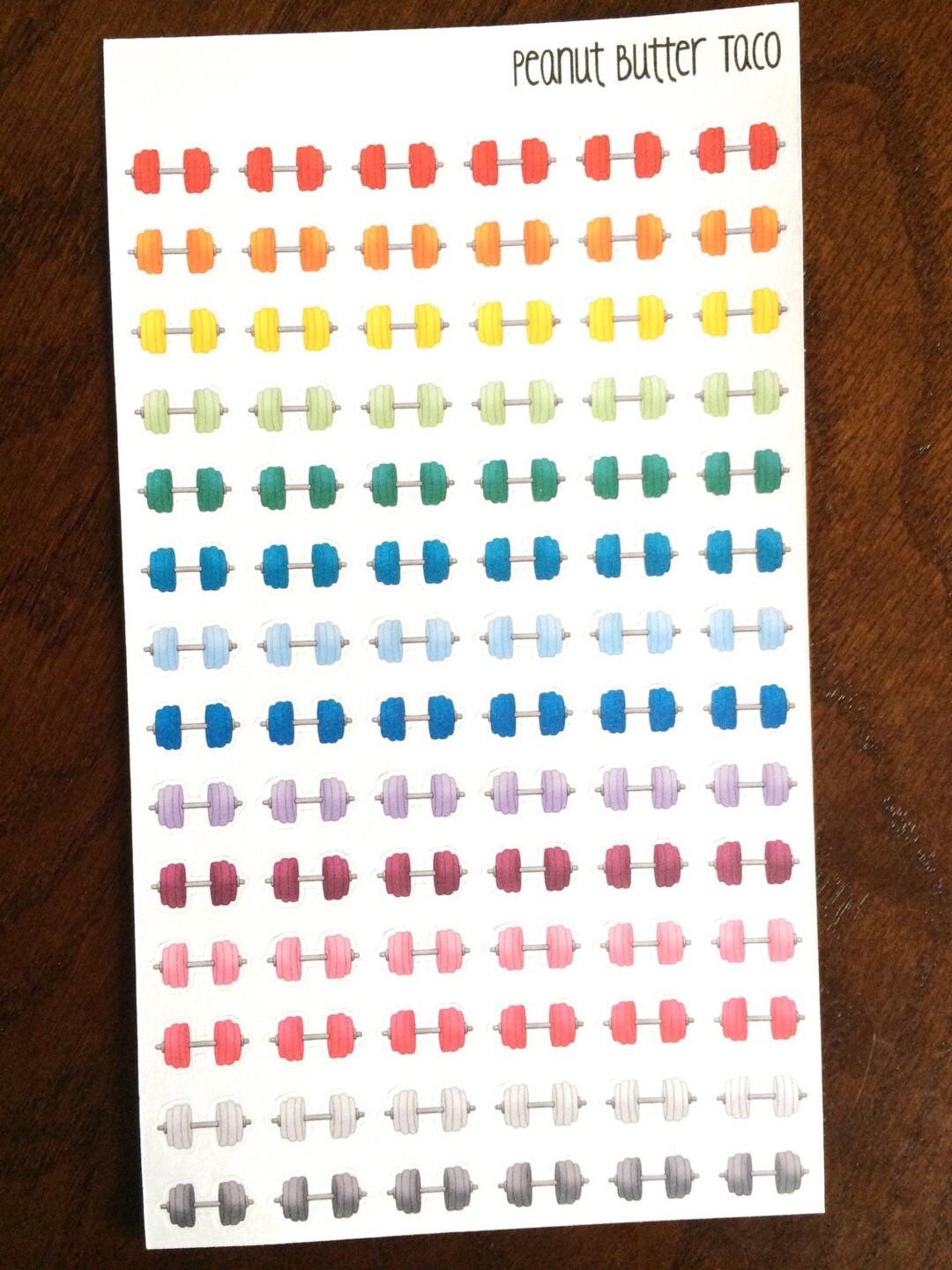 Peso Planner Pegatinas Barbell Planner Pegatinas Gym - Etsy España