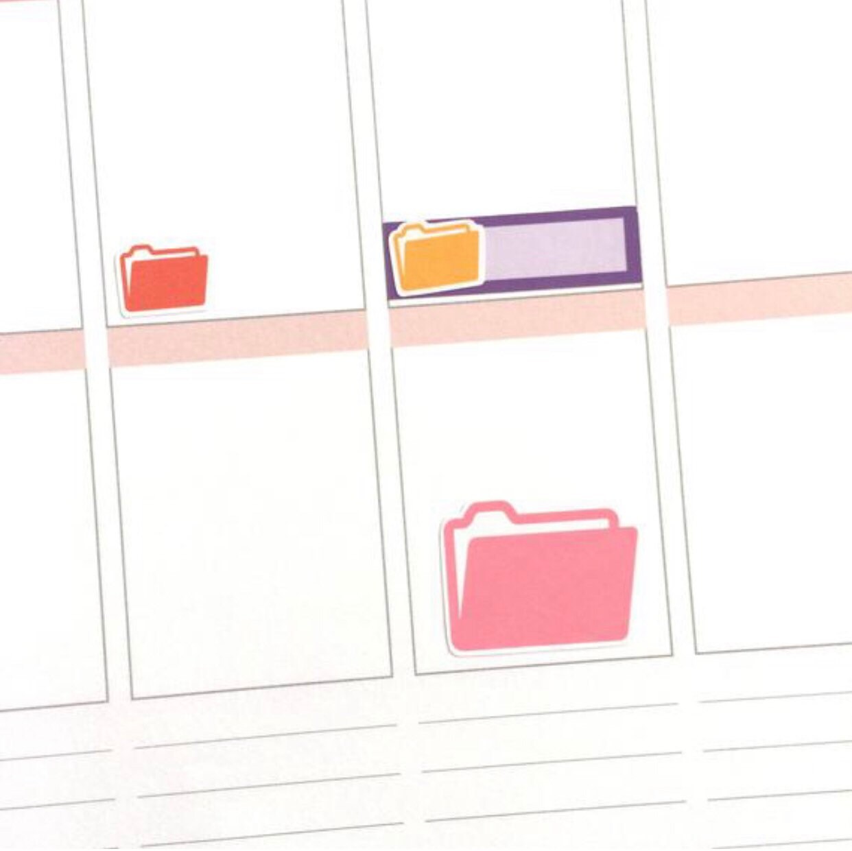File Folder Stickers Small or Large File Folder Icon Planner - Etsy