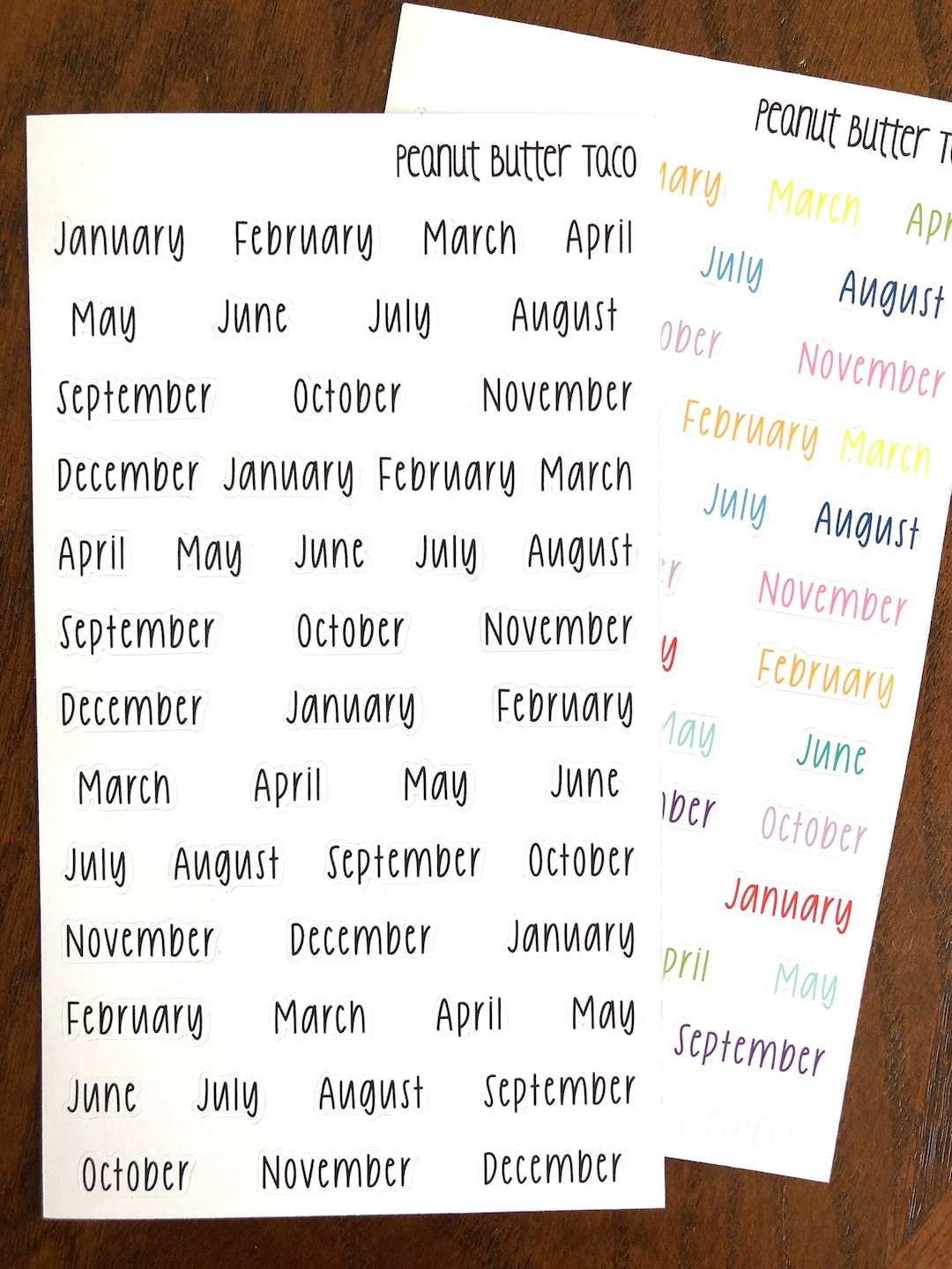 Small Months of the Year Planner Stickers - Month Stickers - Bujo ...