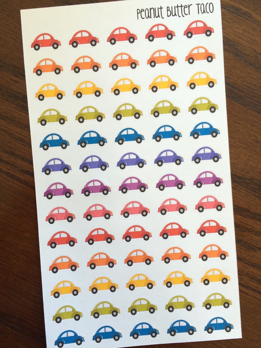 Car Planner Stickers - Errands Planner Stickers - Rainbow Cars Stickers ...
