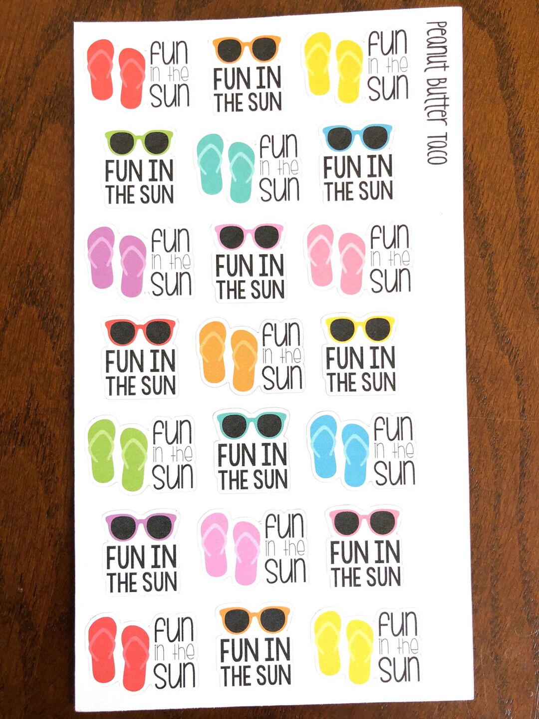 Fun in the Sun Stickers - Summer Planner Stickers - Summer Stickers ...