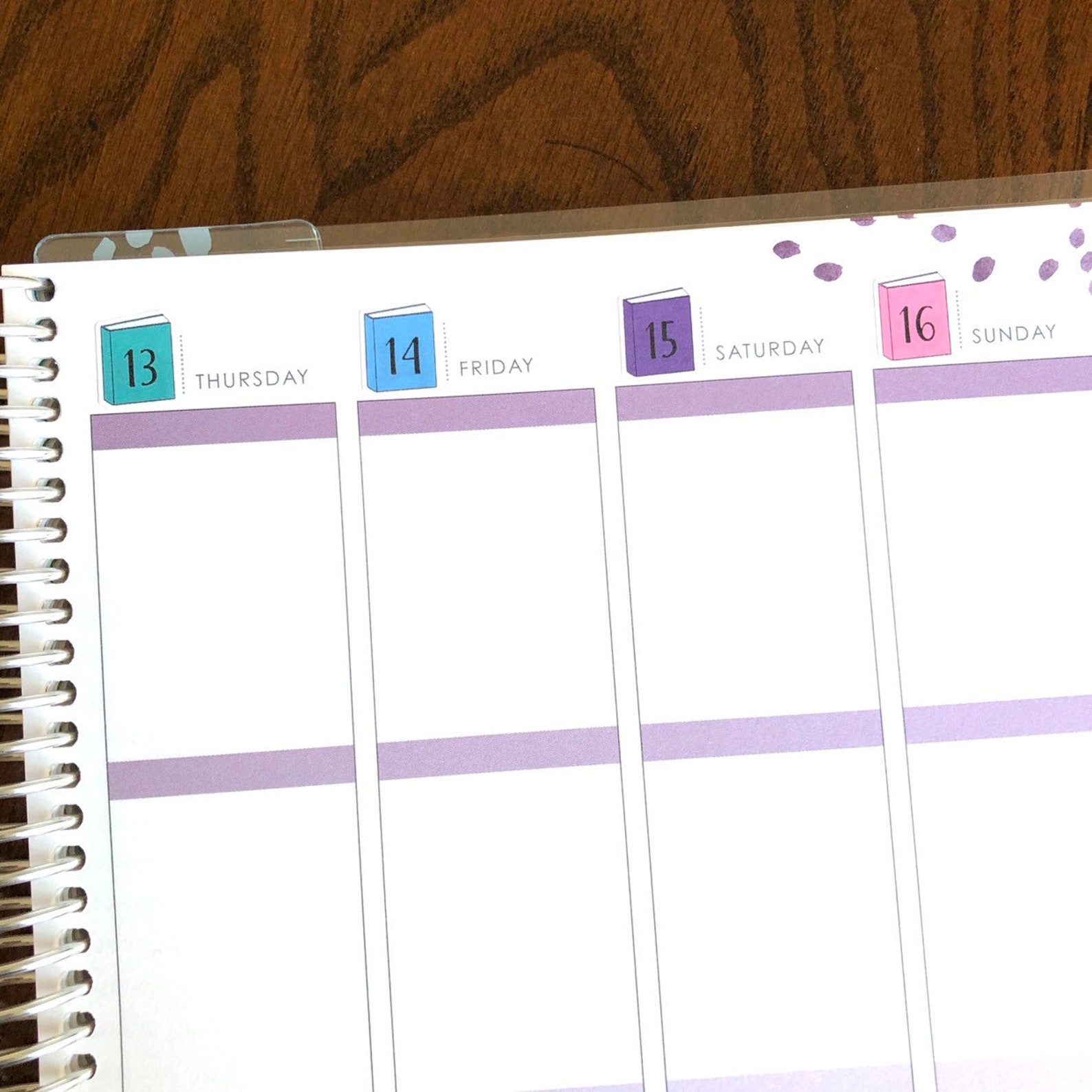 Book Date Covers - Rainbow Books Planner Stickers - Number Stickers ...