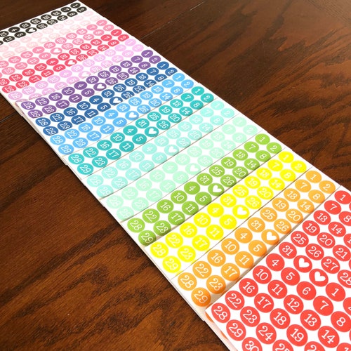 Clover Numbers Date Covers Planner Stickers Good Luck - Etsy
