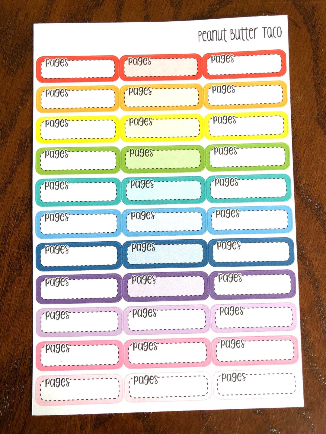 Pages Quarter Box Planner Stickers - Reading Planner Stickers - Book ...