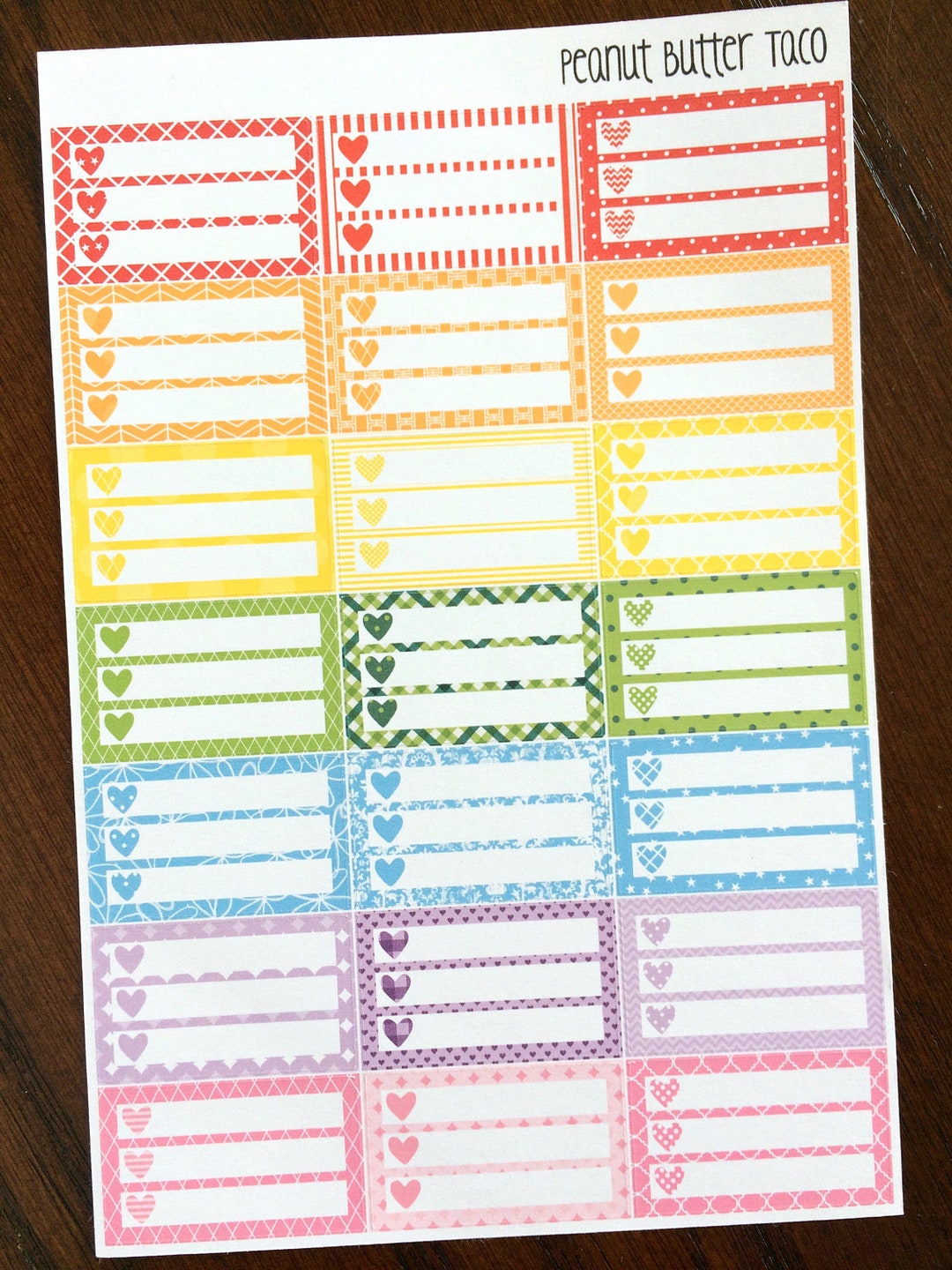 Funky Checklist Planner Stickers - Heart Checklists - to Do List ...