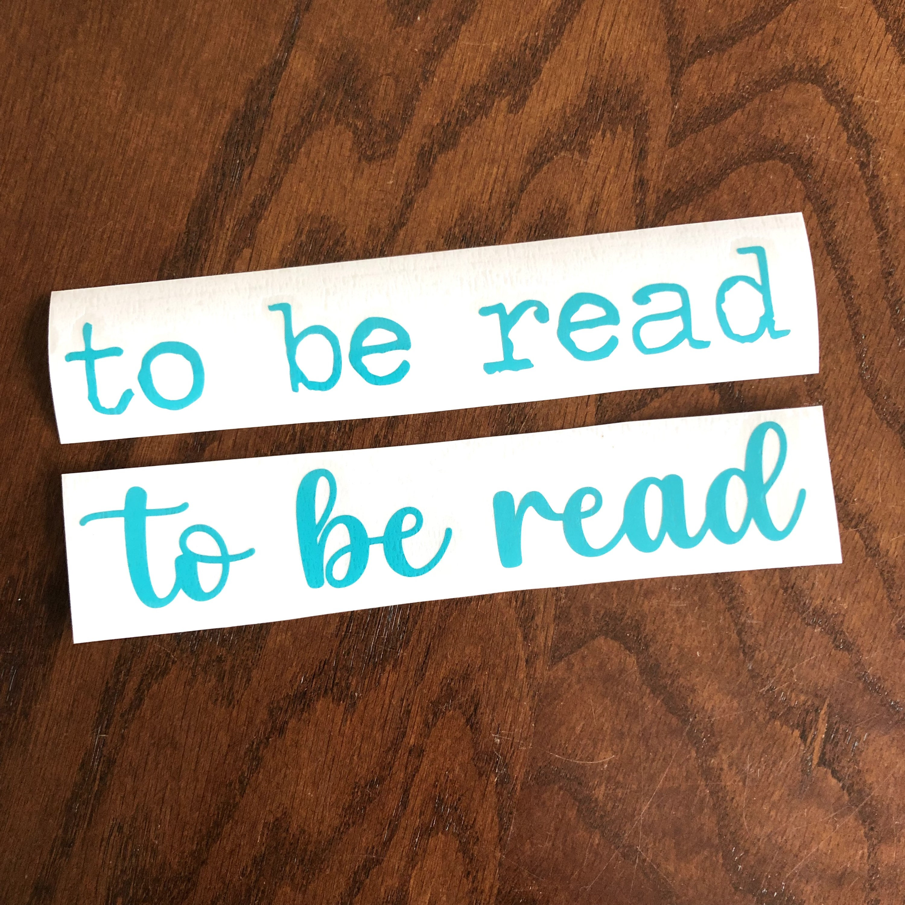 To Be Read Vinyl Decal TBR Cart Decal Bookish Decal - Etsy