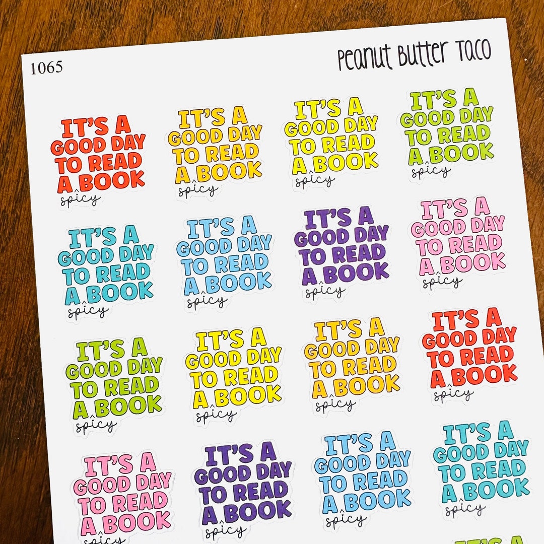 It's a Good Day to Read a Spicy Book Stickers - Romance Reading Planner ...