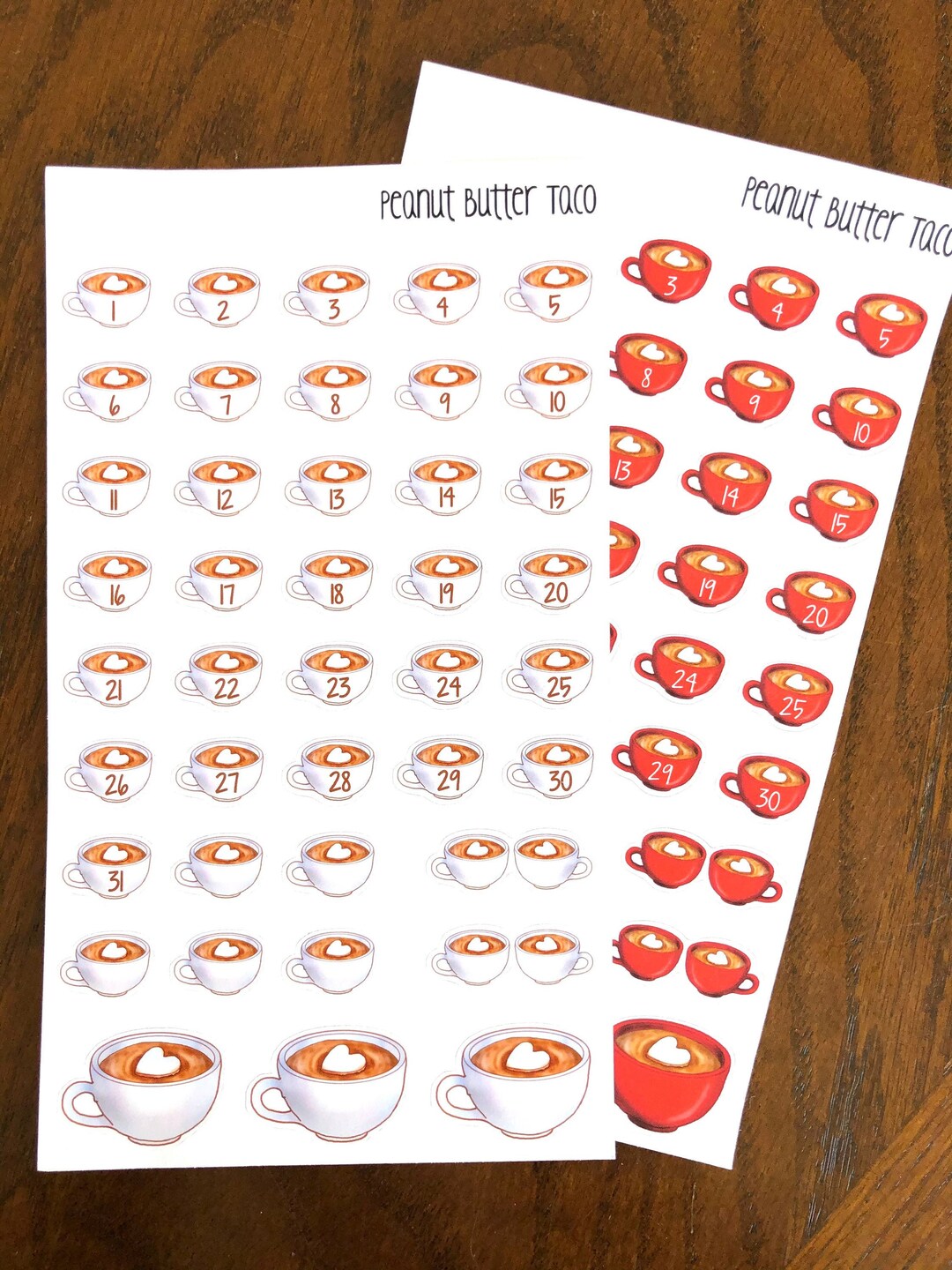 Hot Chocolate Date Covers - Winter Planner Stickers - Date Cover Ups ...