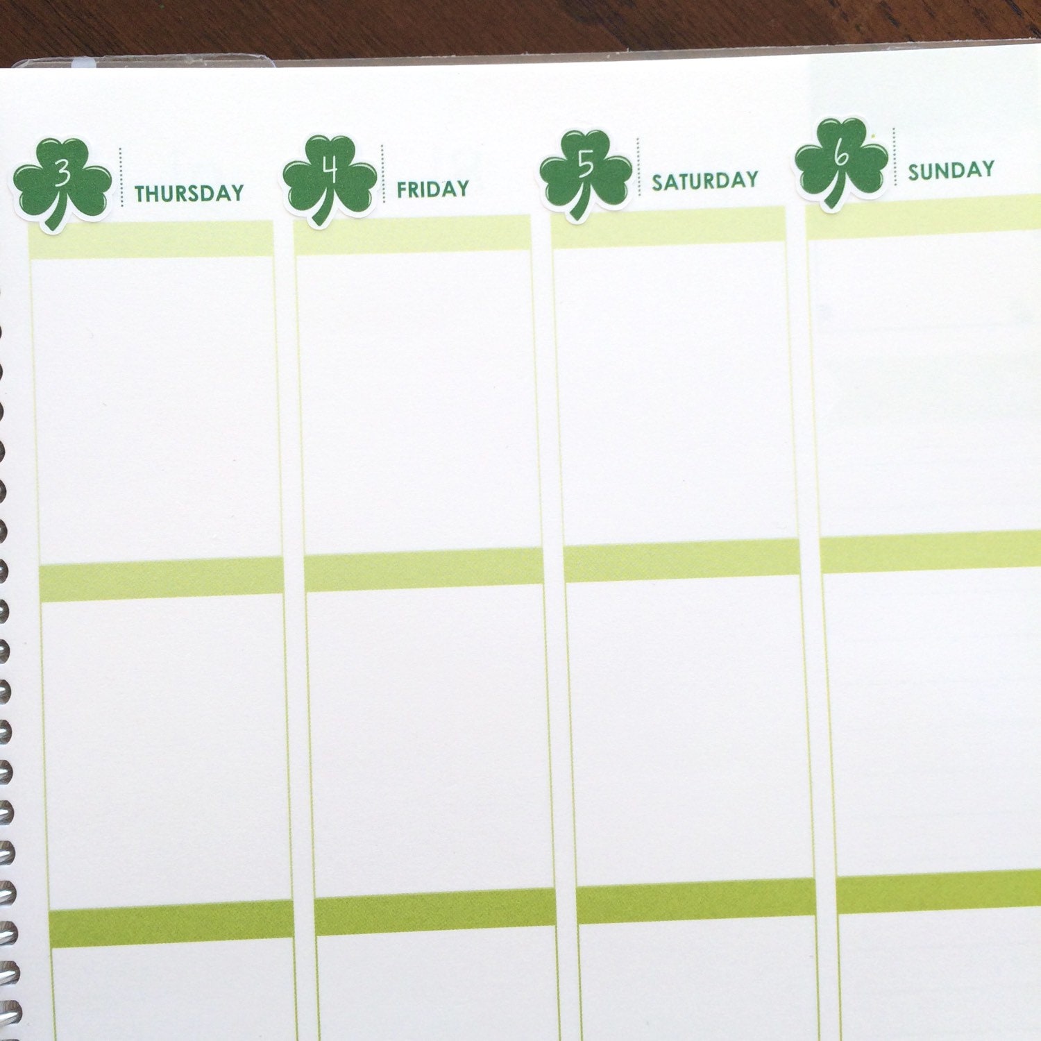 Shamrock Date Covers Planner Stickers - Shamrock Numbers - Shamrock ...