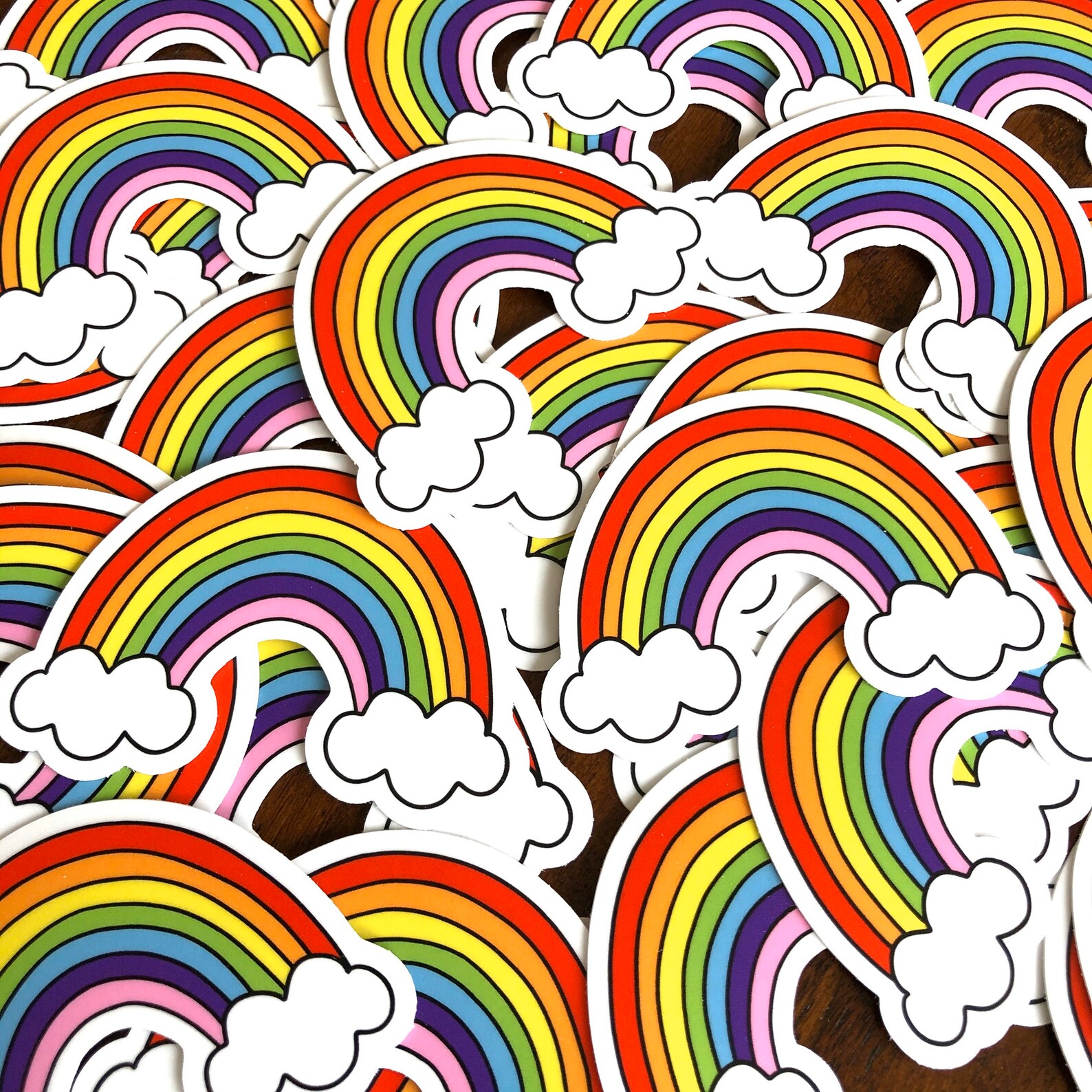 Rainbow Vinyl Sticker Rainbow Laptop Sticker Rainbow Vinyl | Etsy