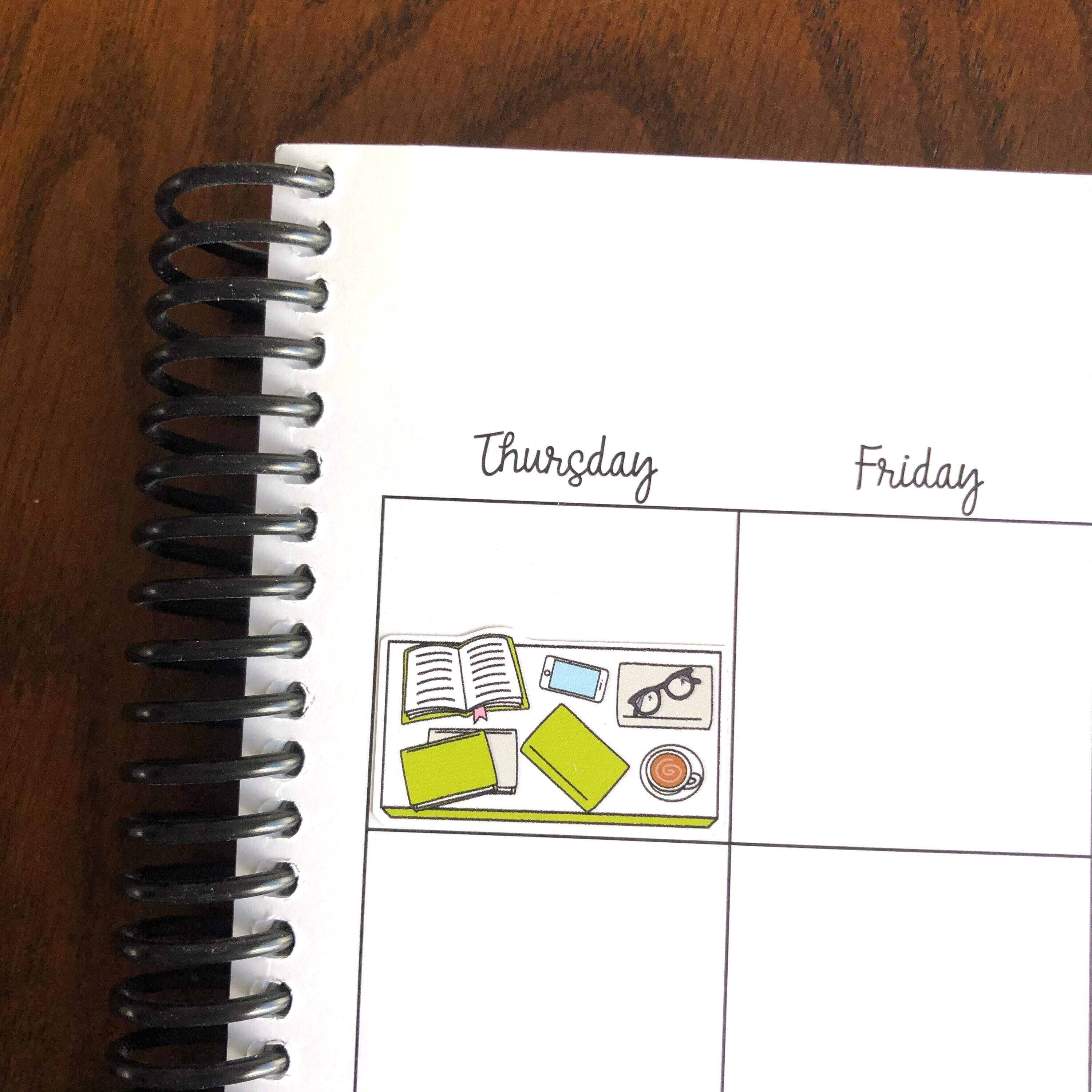 Reading Flat Lay Planner Stickers - Book Journal Stickers - Reading ...