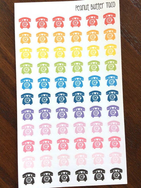 Phone Planner Stickers Phone Stickers Telephone Stickers - Etsy