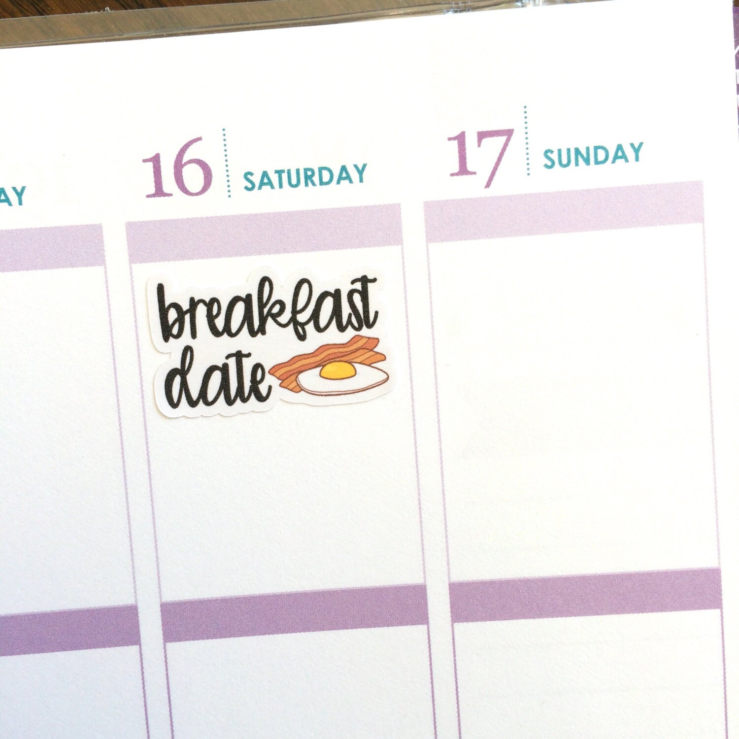Breakfast Date Planner Stickers Breakfast Planner Stickers - Etsy
