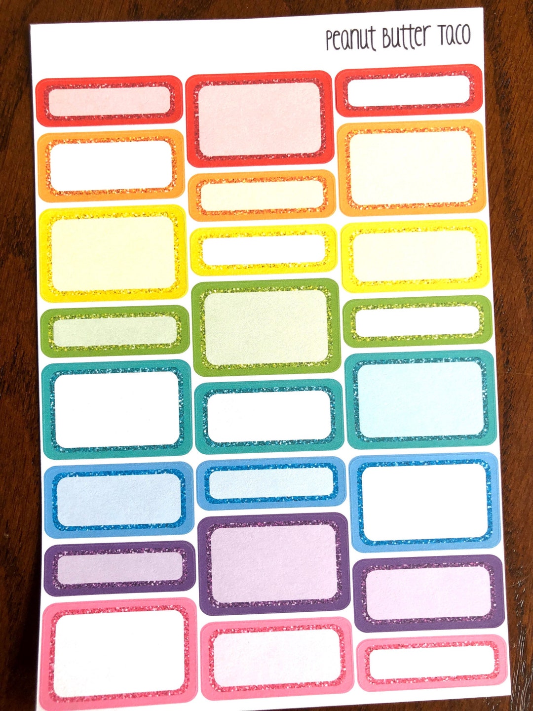 A Tiny Touch of Glitter Mixed Boxes - Planner Stickers - Box Stickers ...