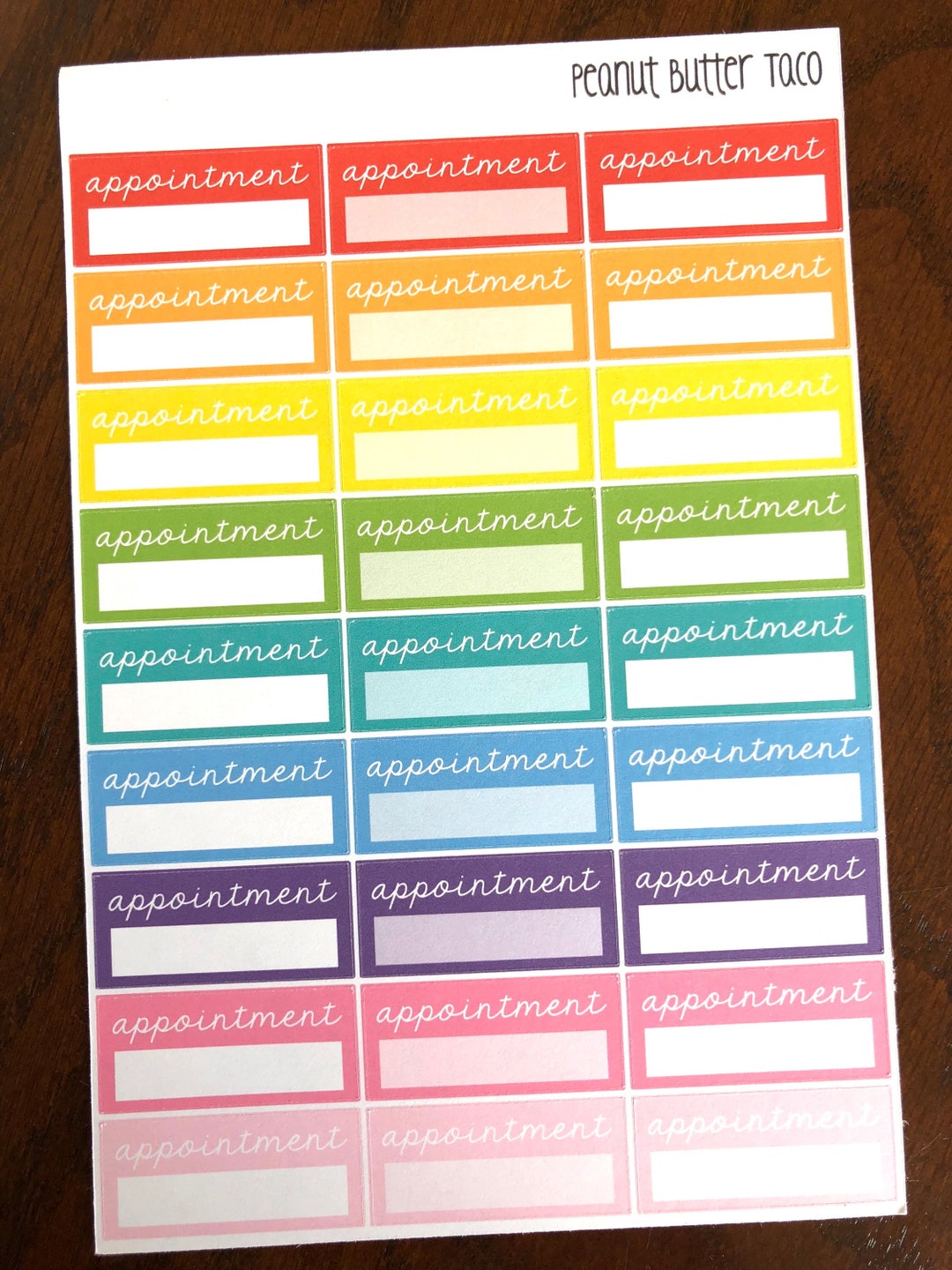 Appointment Boxes - Appointment Planner Stickers - Planning Stickers ...