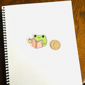 Don't Bug Me or I'll Eat You Vinyl Sticker - Frog Retro Reading Sticker ...