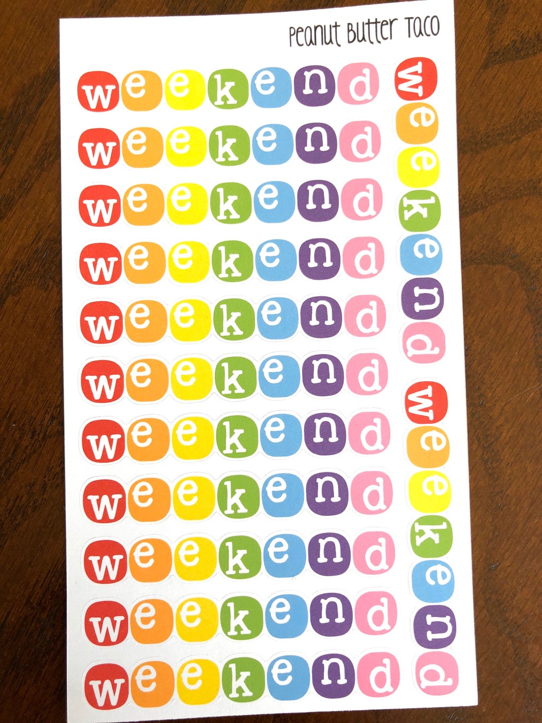 Rainbow Bubble Weekend Banners - Weekend Planner Stickers - Weekend ...