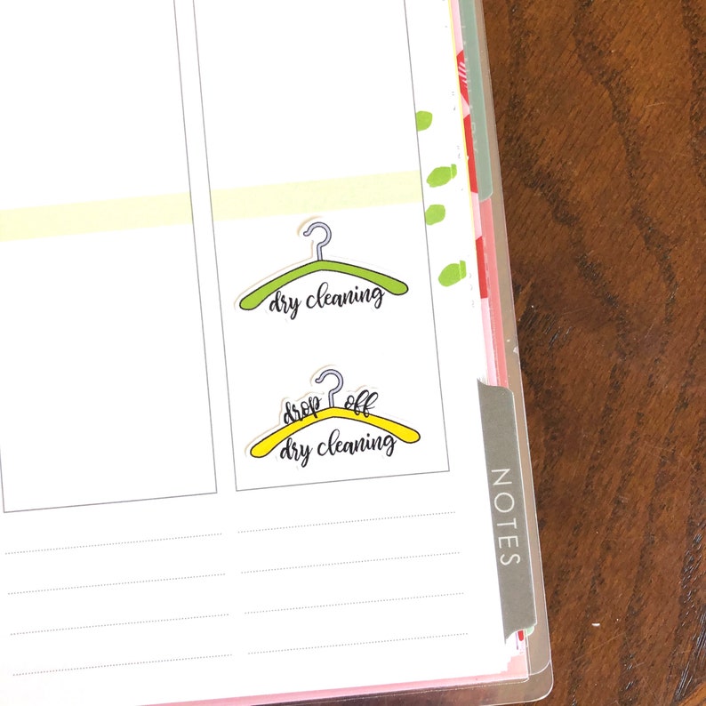 Dry Cleaning Planner Stickers - Pick up & Drop off Dry Cleaning ...
