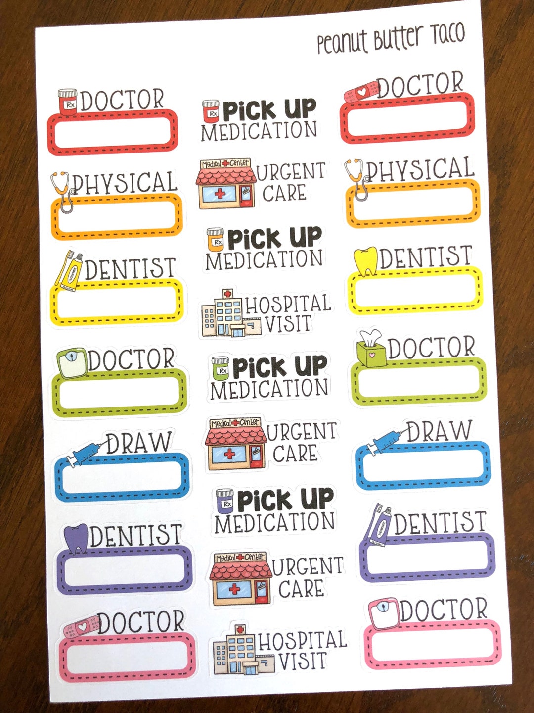 Medical Sampler Planner Stickers - Doctor Planner Stickers - Dentist ...