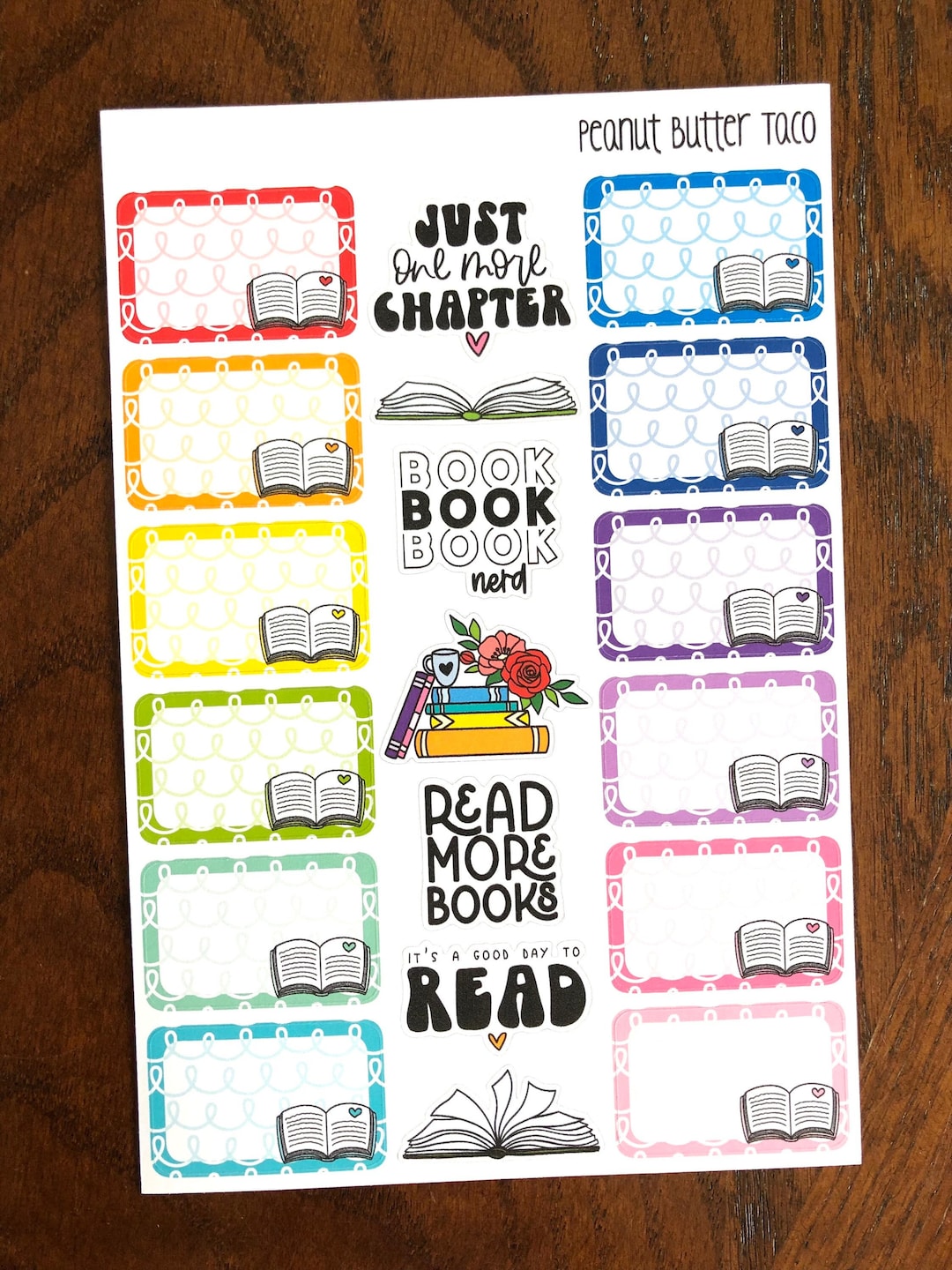 Loopy Book Boxes Planner Stickers - Book Stickers - Books - Quotes ...