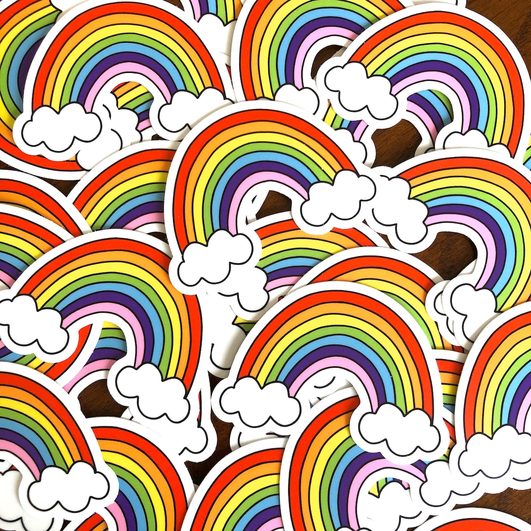 Rainbow Vinyl Sticker - Rainbow Laptop Sticker - Rainbow Vinyl Decal ...
