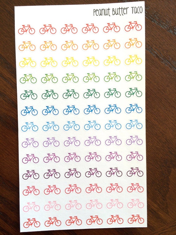 Bicycle Planner Stickers Bike Planner Stickers exercise - Etsy