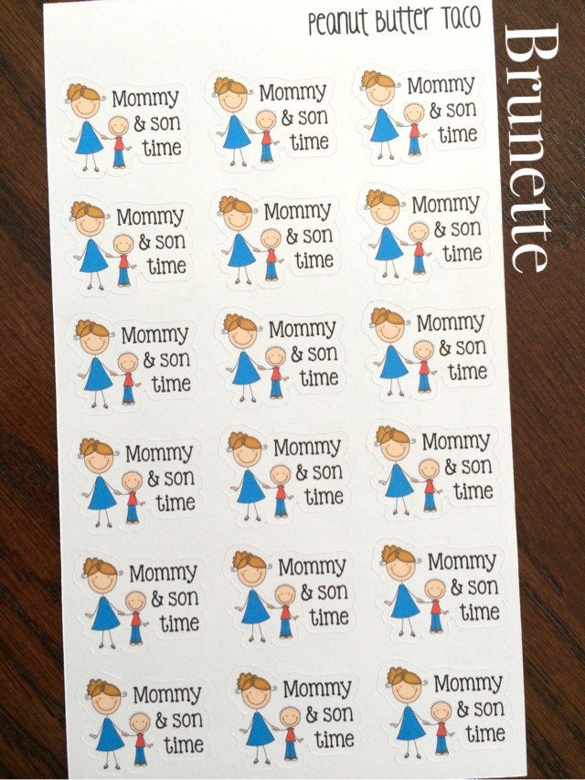 Mommy & Son Time Planner Stickers - Family Planner Stickers - Mom ...