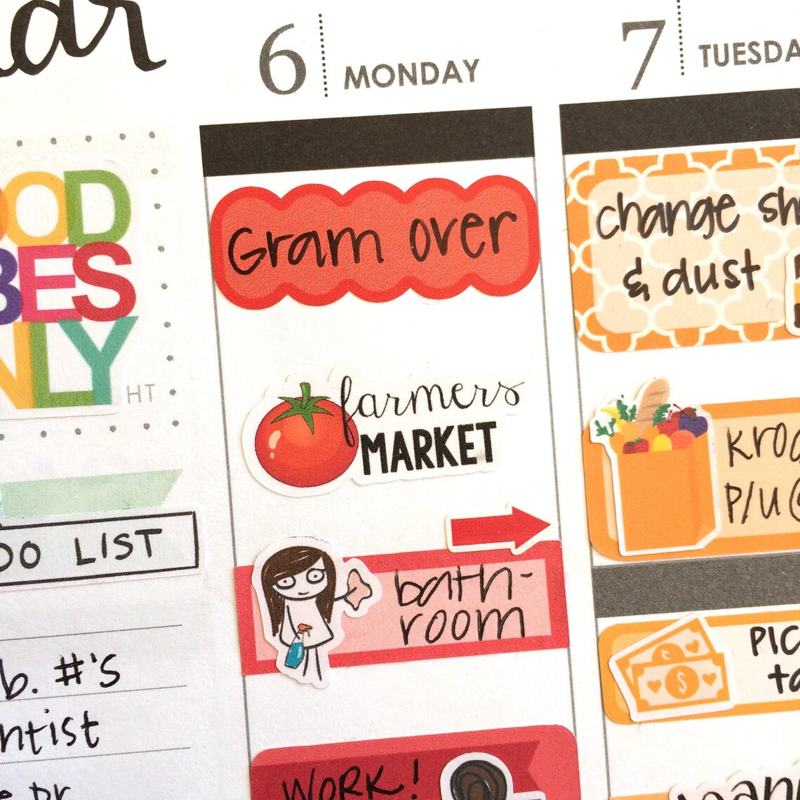 Farmers Market Planner Stickers Market Stickers Grocery - Etsy