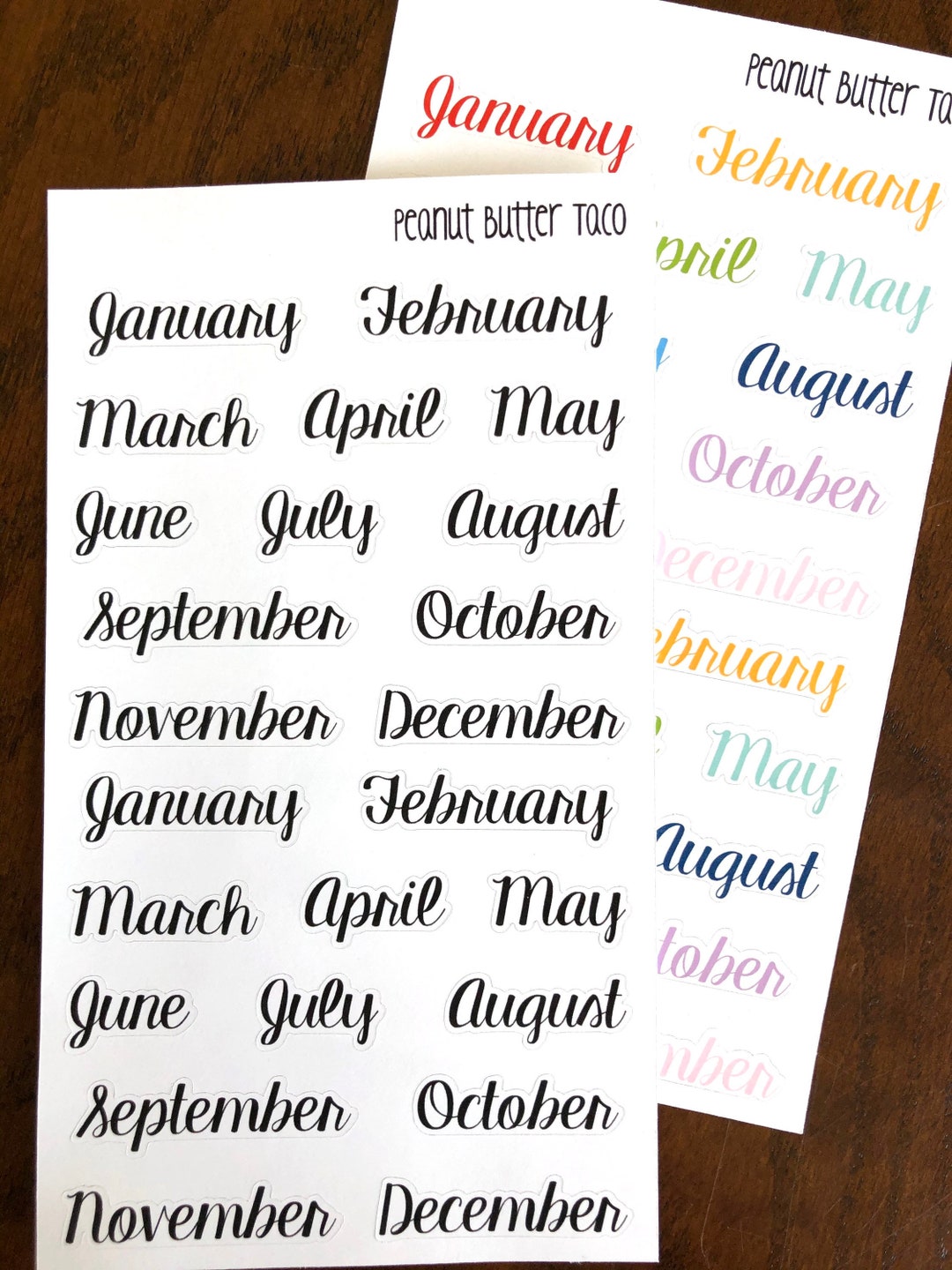 Months of the Year Planner Stickers - Month Stickers - Bujo Stickers ...