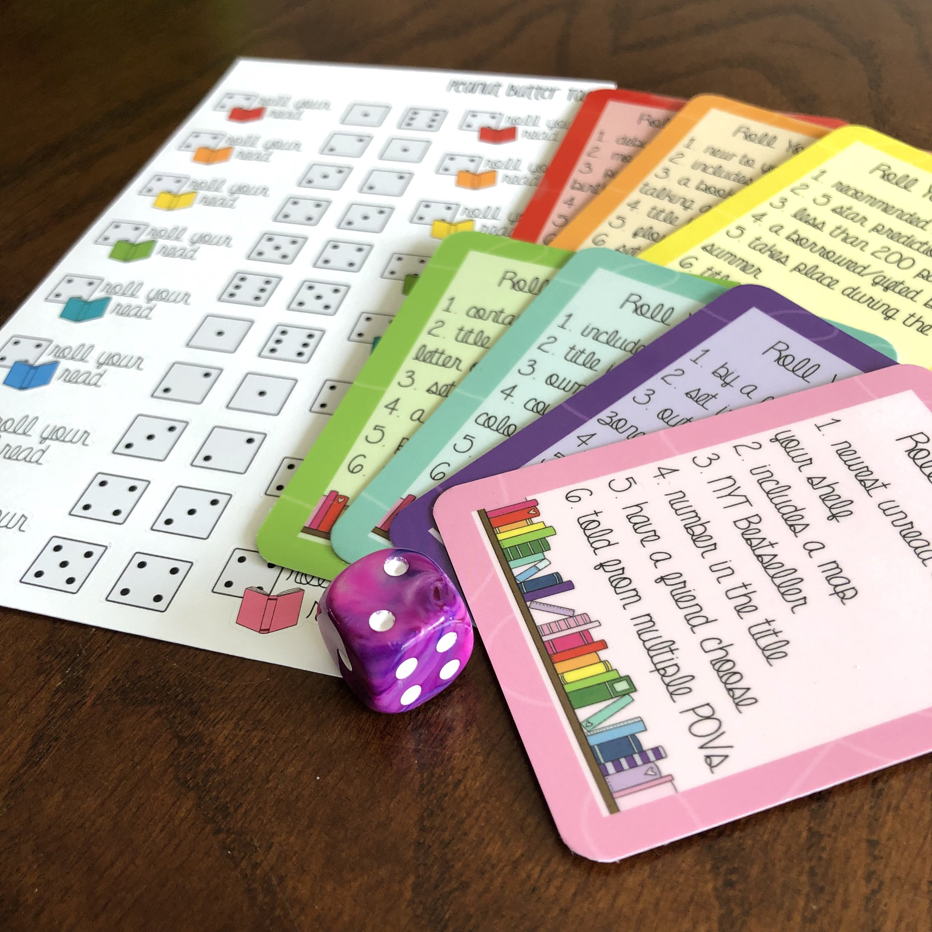 Roll Your Read Reading TBR Game Bookworm Gift Bookish | Etsy