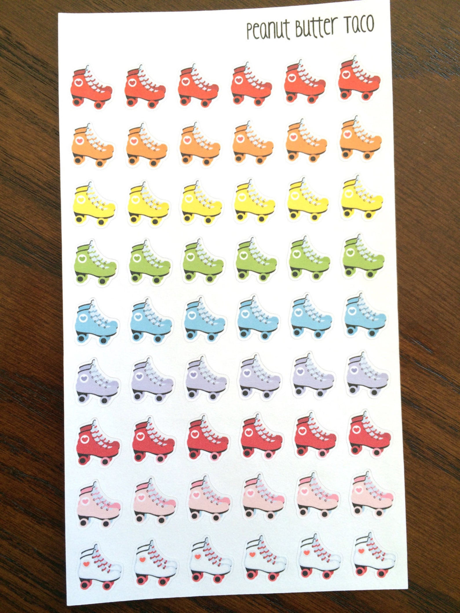 Roller Skates Stickers Derby Planner Stickers Roller Derby - Etsy