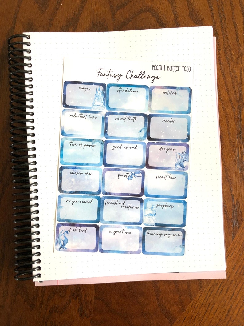 Fantasy Reading Challenge Stickers - Genre Reading Challenge Stickers ...