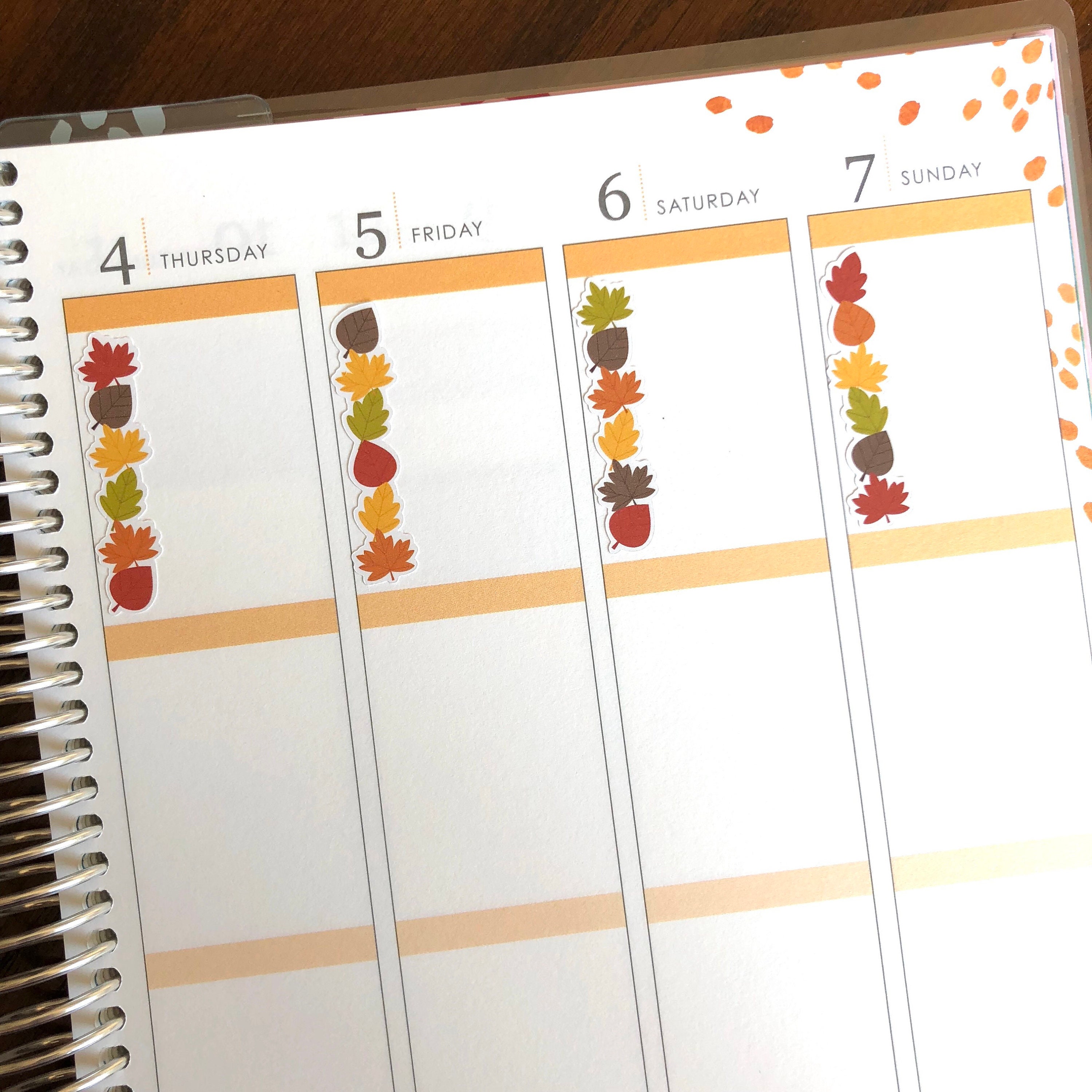 Leaf Checklists Planner Stickers Fall Leaves Stickers | Etsy