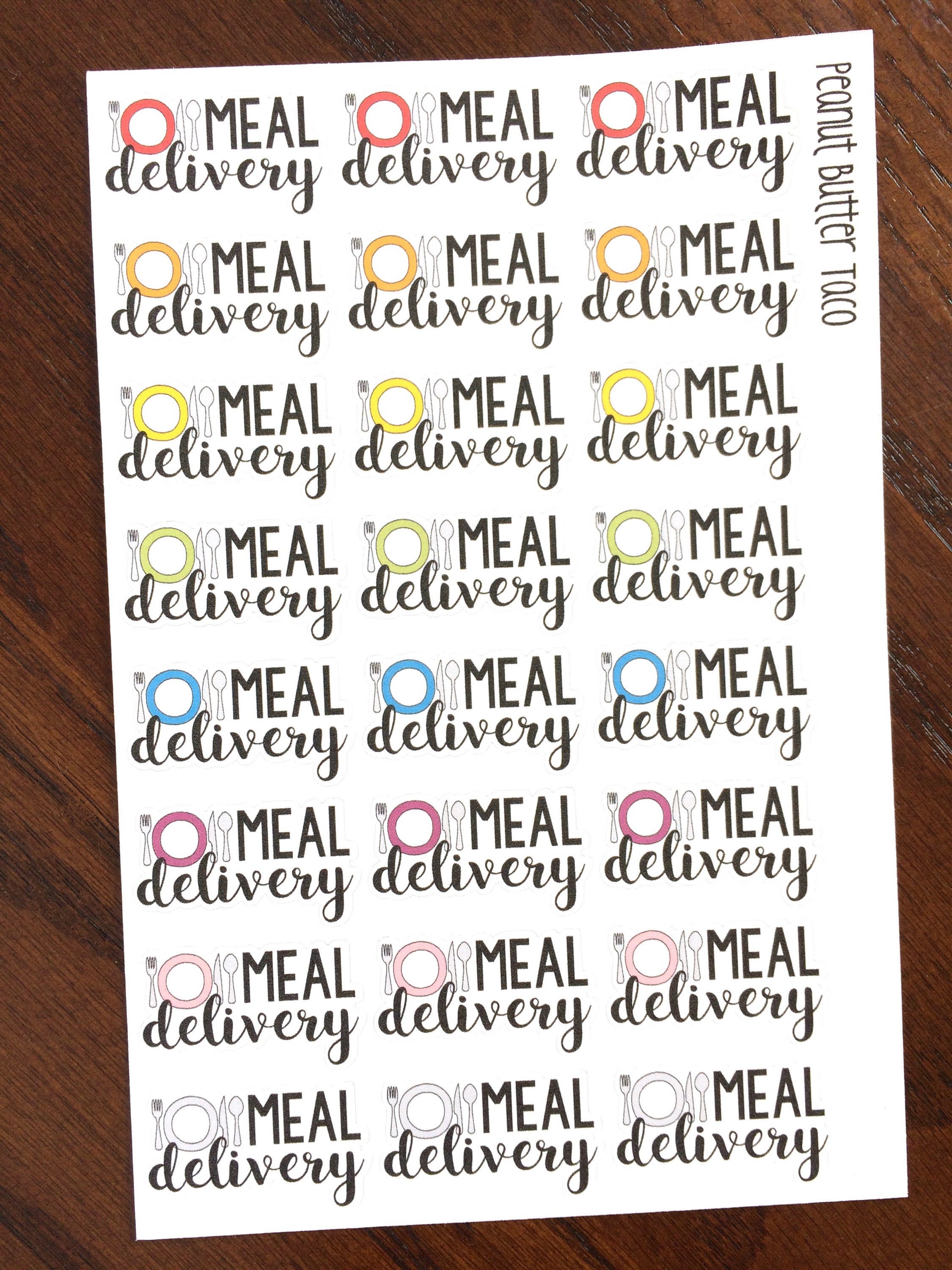 Meal Delivery Planner Stickers Meal Delivery Service | Etsy