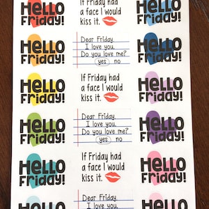 Hello Friday Planner Stickers - Friday Love Stickers - Fun Friday ...