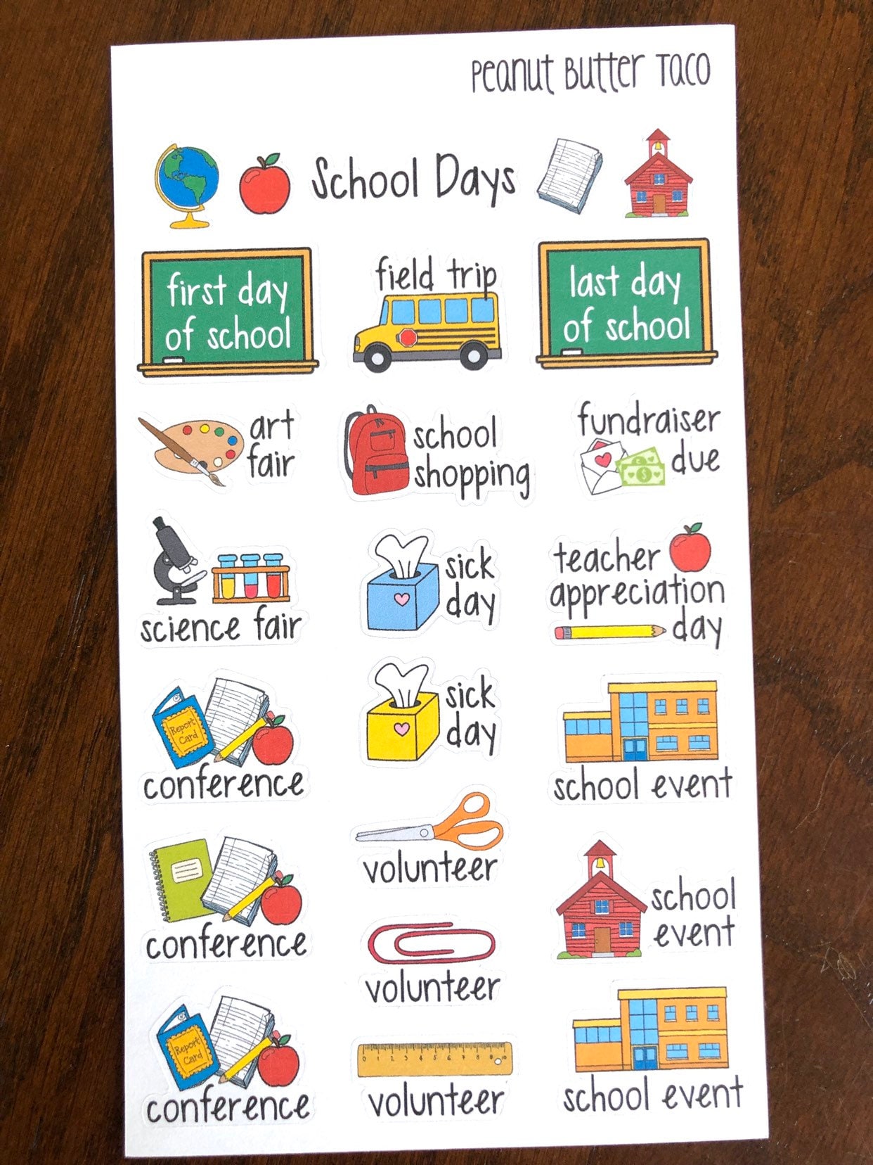 School Days Planner Stickers Back to School Stickers - Etsy